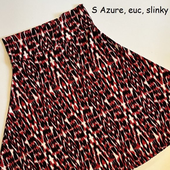 LuLaRoe | Skirts | Small Lularoe Azure Aline Skirt Slinky Red Black ...